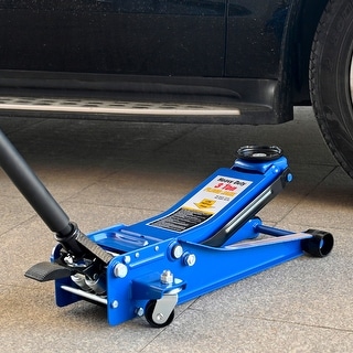 3T Heavy Duty Horizontal Double Pump Floor Jack Foot - Bed Bath ...