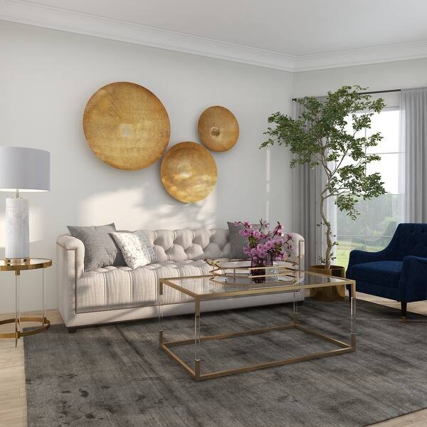 Gold Metal Large Metallic Disk Plate Wall Decor (Set of 3) - On Sale ...