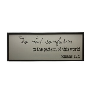 46" Black and White "Do Not Confirm" Rectangular Framed Wall Sign - Bed ...