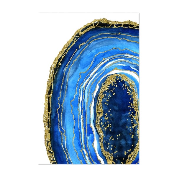 Geode in cobalt blue and gold Illustrations Nature Art Print/Poster ...