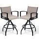 Outdoor Swivel Bar Stools Sunbrella Textilene Aluminum Patio Bar Chairs ...