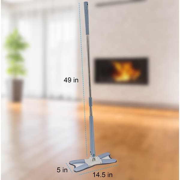 Self Wringing X Floor Mop w/ Microfiber Twisting Self Cleaning & Drying ...
