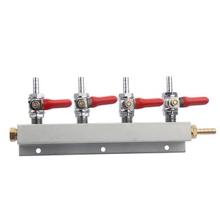 2/3/4 Ways Co2 Splitter Gas Distribution Home Brewing Draft Beer Block ...