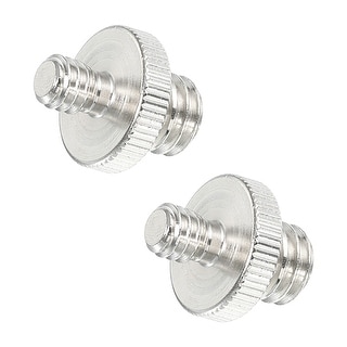 Mic Stand Adapter 3/8 Male to 1/4 Male Tripod Screw Double Sides Silver ...