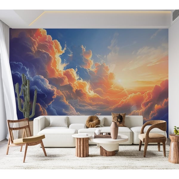 sunset wallpaper mural