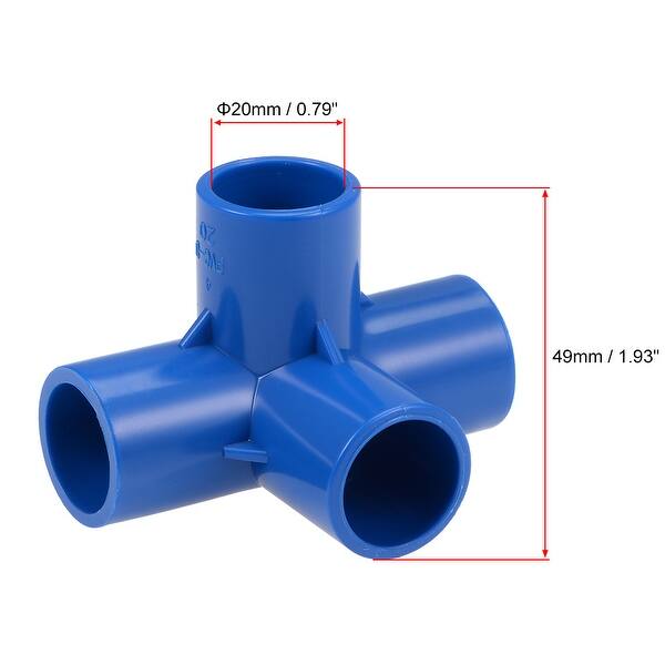 4 Way Tee PVC Fitting Elbow - PVC Furniture - PVC Elbow Fittings 5Pcs - Bed Bath & Beyond - 39865866