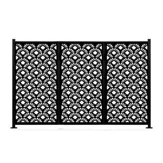 HighlanderHome Freestanding Modular Metal Privacy Screen, 4FtX 6Ft ...