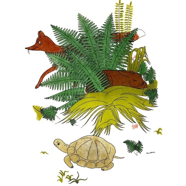 Aesop Tortoise And The Hare. /Nthe Tortoise And The Hare. Watercolor By ...