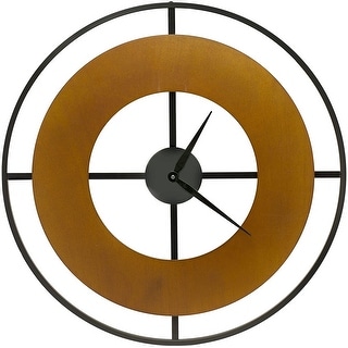 Valencia 24" Iron and Wood Wall Clock by Pacific Bay - Bed Bath ...