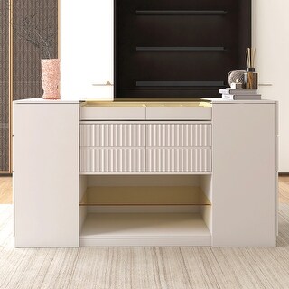Modern Luxury Multi-Functional Island Vanity Dresser and Storage Cabinet - Bed Bath & Beyond ...