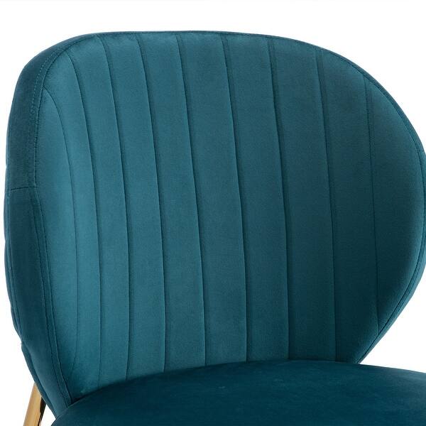 Velvet Dining Chairs Small Cute Accent Chairs with Golden Metal Legs ...