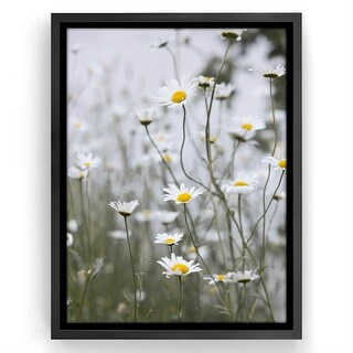 Americanflat - Daisies by Sisi and Seb Floating Canvas Frame - Modern ...