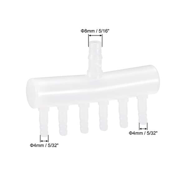 8mm to 4mm 6Way Aquarium Air Line Tubing Splitter Connector Air Flow ...