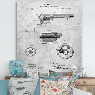 Designart "PP1119-Slate US Firearms Single Action Army Revolver Patent ...