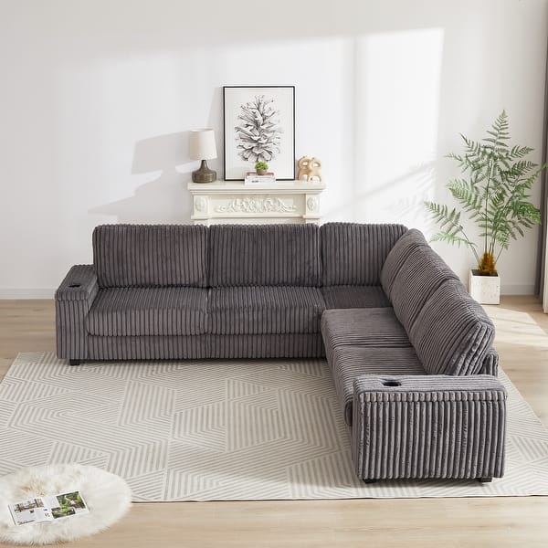 cup holder corner sofa
