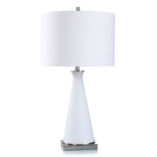 Dann Foley - Lifestyle Table Lamp - Polished Nickel - White Finish ...