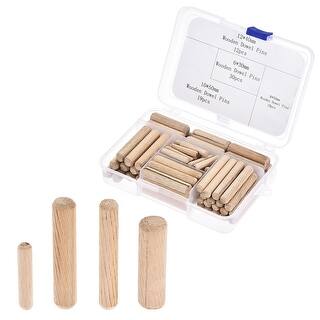 Wood Dowel Pin 6x30mm,8x50mm,10x50mm,12x40mm Kiln Dried Hardwood 85pcs ...