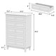 Timechee 5 Drawers Dresser Chests Chset of Drawers Organizer Lacquered ...
