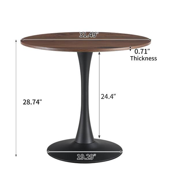 Round Dining Table 42" with Pedestal Base in Design Leisure Table - Bed ...