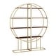 Diana Natural Finish Gold Metal Half Moon Bookcase by iNSPIRE Q Modern ...