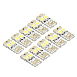 10Pcs 0.3W Mini USB LED Light 6000-6500K Slim Lamp Module Clear White ...