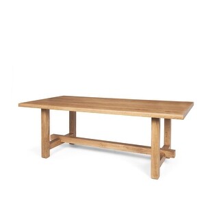 Suke 84" Rectangular Wood Trestle Dining Table - 84.0L x 42.0W x 30.0H ...