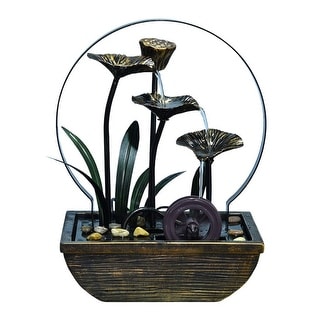 Indoor Tabletop Waterfall Fountain Indoor Water Lily Water Fountain ...
