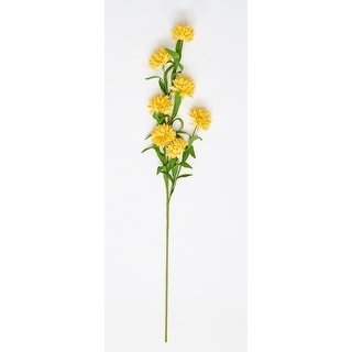 32" Artificial Marigold Spray, Yellow, Set of 6 - 32 - Bed Bath ...