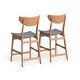 Carson Carrington Lund Wood 24-inch Counter Stool (Set of 2) by ...