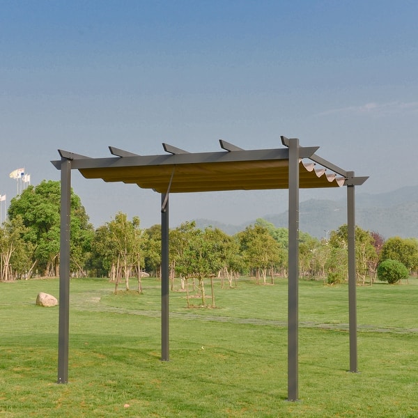 ALEKO Fabric Replacement for Pergola Canopy 13 x 10 Ft - Sand Color ...