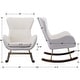 Sherpa Rocking Accent Chair Upholstered Nursery Glider Rocker, Nursing ...