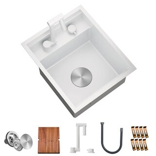 TORVA RV Kitchen Sink, 15 x 18 x 9 Inch Undermount Bar Sink Single Bowl ...
