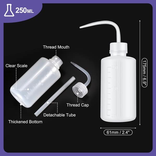18 Pcs 8oz Lab Squeeze Bottle 250ml Plastic Safety Wash Bottles - Bed ...