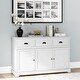 Gymax 3 Drawers Sideboard Buffet Cabinet Console Table Kitchen Storage ...