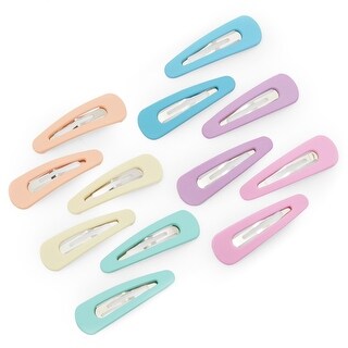 Large Snap Hair Clips for Women and Girls, 6 Pastel Colors (2.4 Inches ...