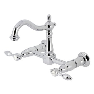 Tudor Two-Handle 2-Hole Wall Mount Bridge Kitchen Faucet - Bed Bath ...