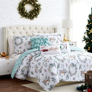Happy Holidays Oversized Reversable 6-Piece Comforter Set - Bed Bath ...