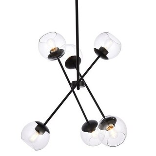 Elegant Lighting LD656D24 Axl 6 Light 24" Wide Sputnik Chandelier with ...