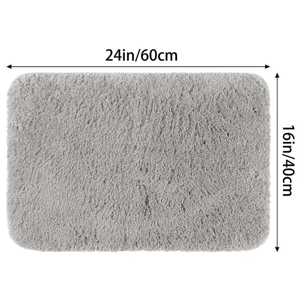 Luxury Bath Mat, Furry Soft Bathroom Rug, Solid Plush Shaggy Bath ...