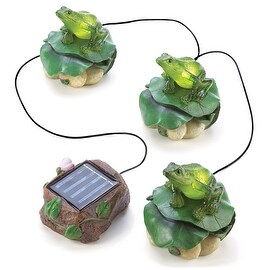 Solar Frog Trio Garden Decor - Bed Bath & Beyond - 11702178